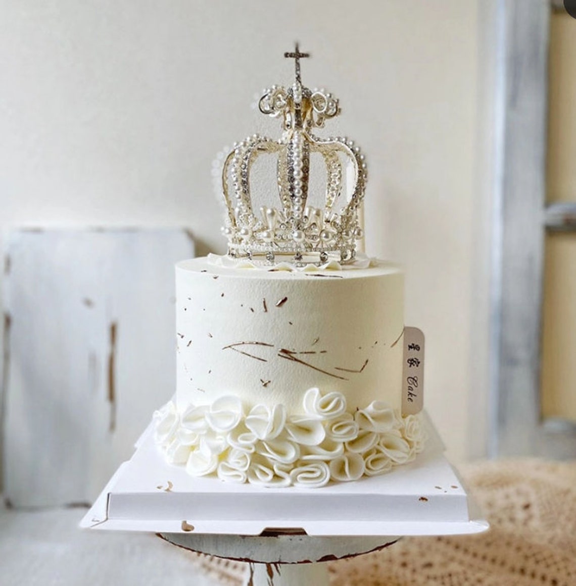 Noble Cross Crown Cake Topper Set - Etsy