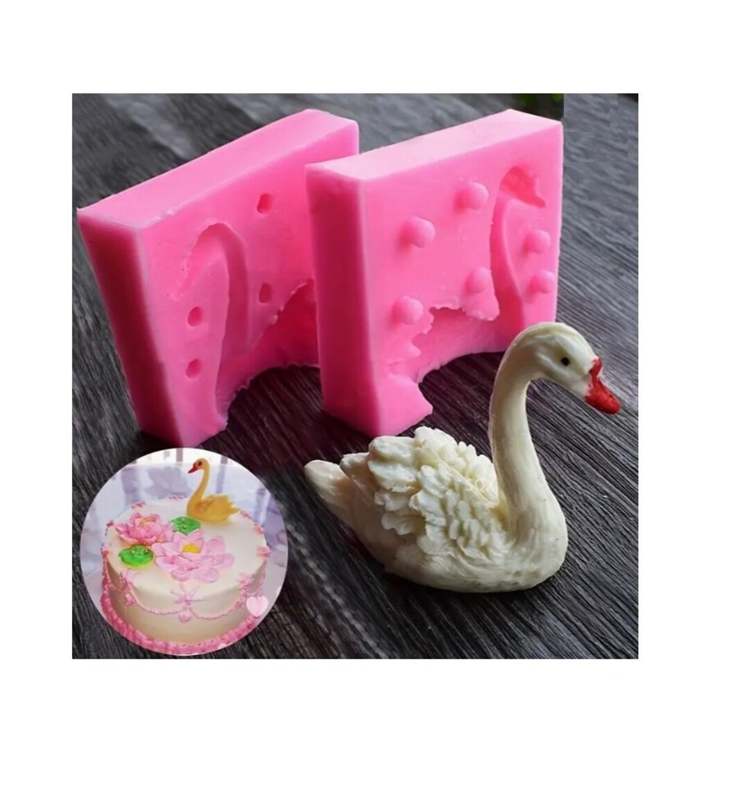 3D Swan Fondant Silicone Mold - Etsy