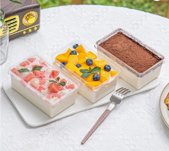 8pcs Mousse Cake Boxes & Resealable Cup W/lids - Etsy
