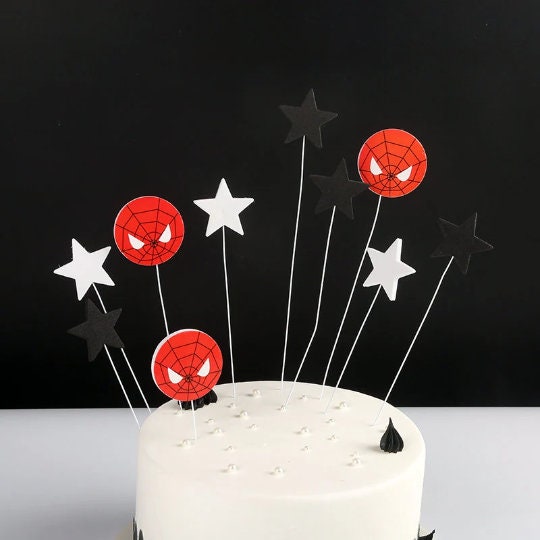 Spider-man Cake Topper Set - Etsy