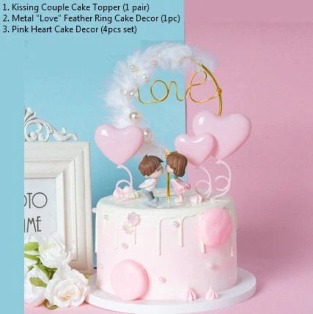 Kissing Couple Cake Topper Set - Etsy