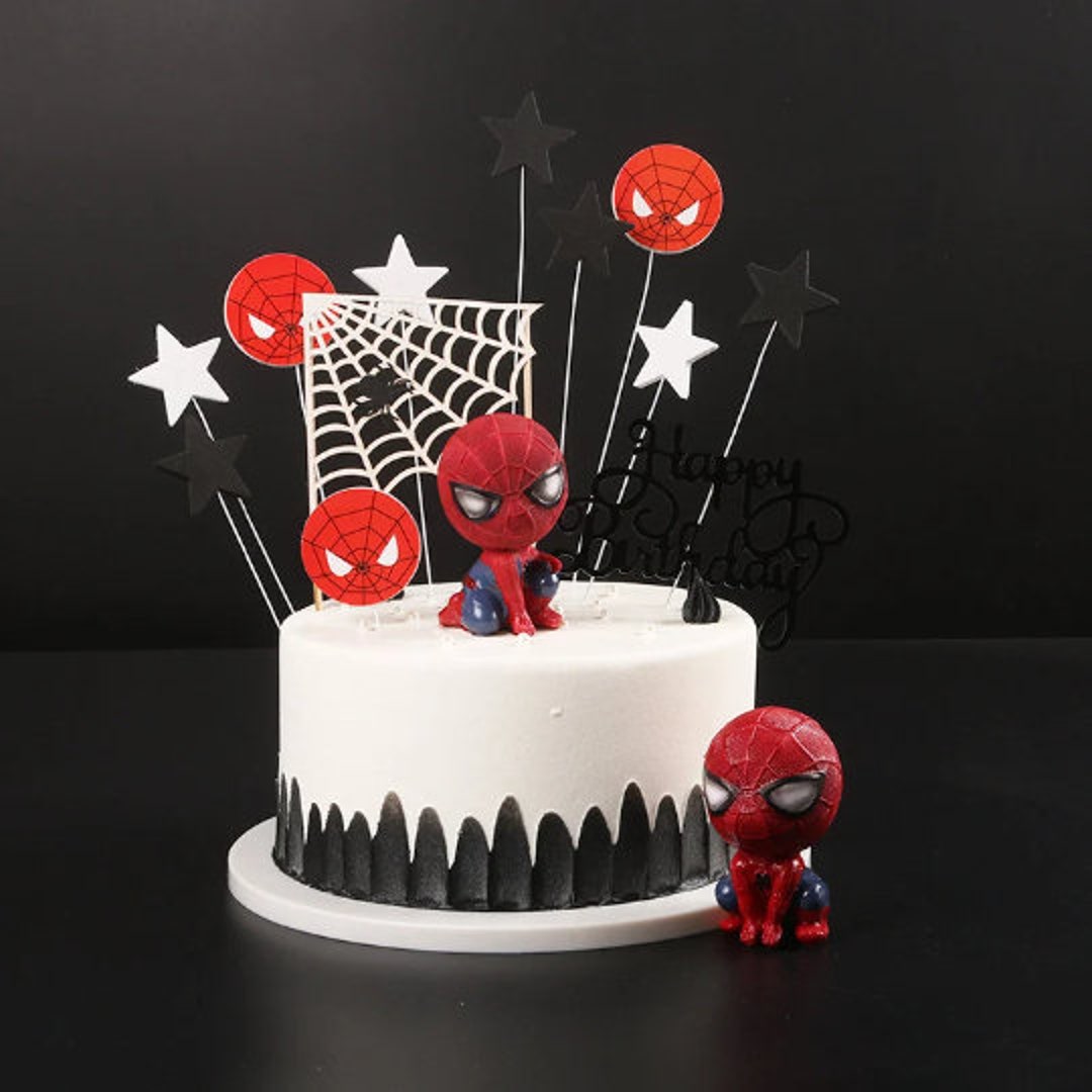 Spider-man Cake Topper Set - Etsy