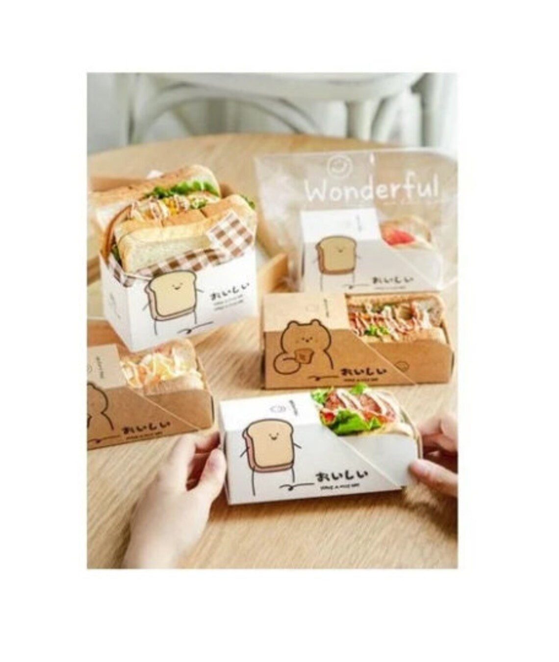 Sandwich Packaging Box 10 Sets - Etsy