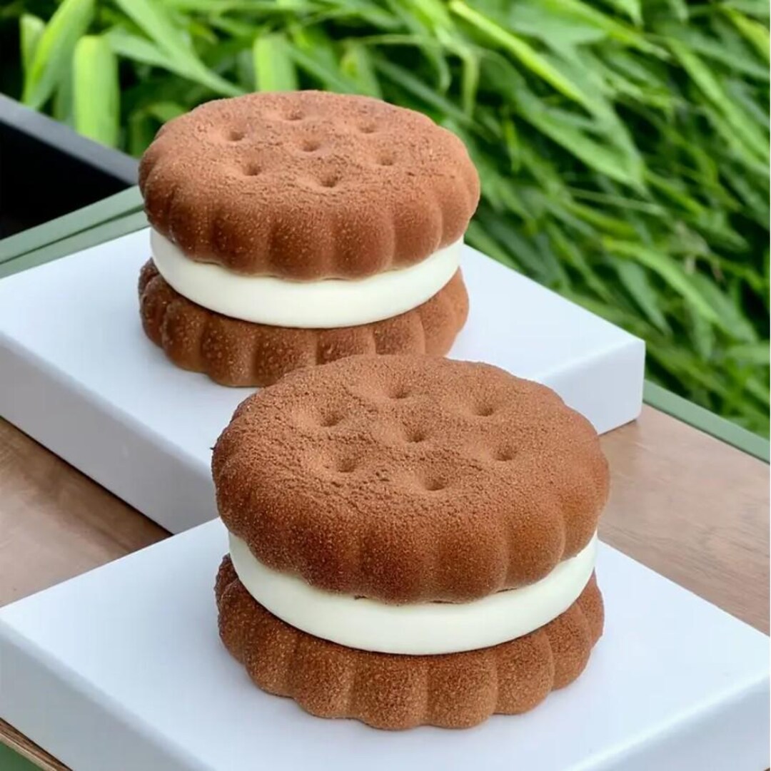 2pcs/set Lace Sandwich Cookie Style Cake/chocolate/mousse/jelly/pudding ...