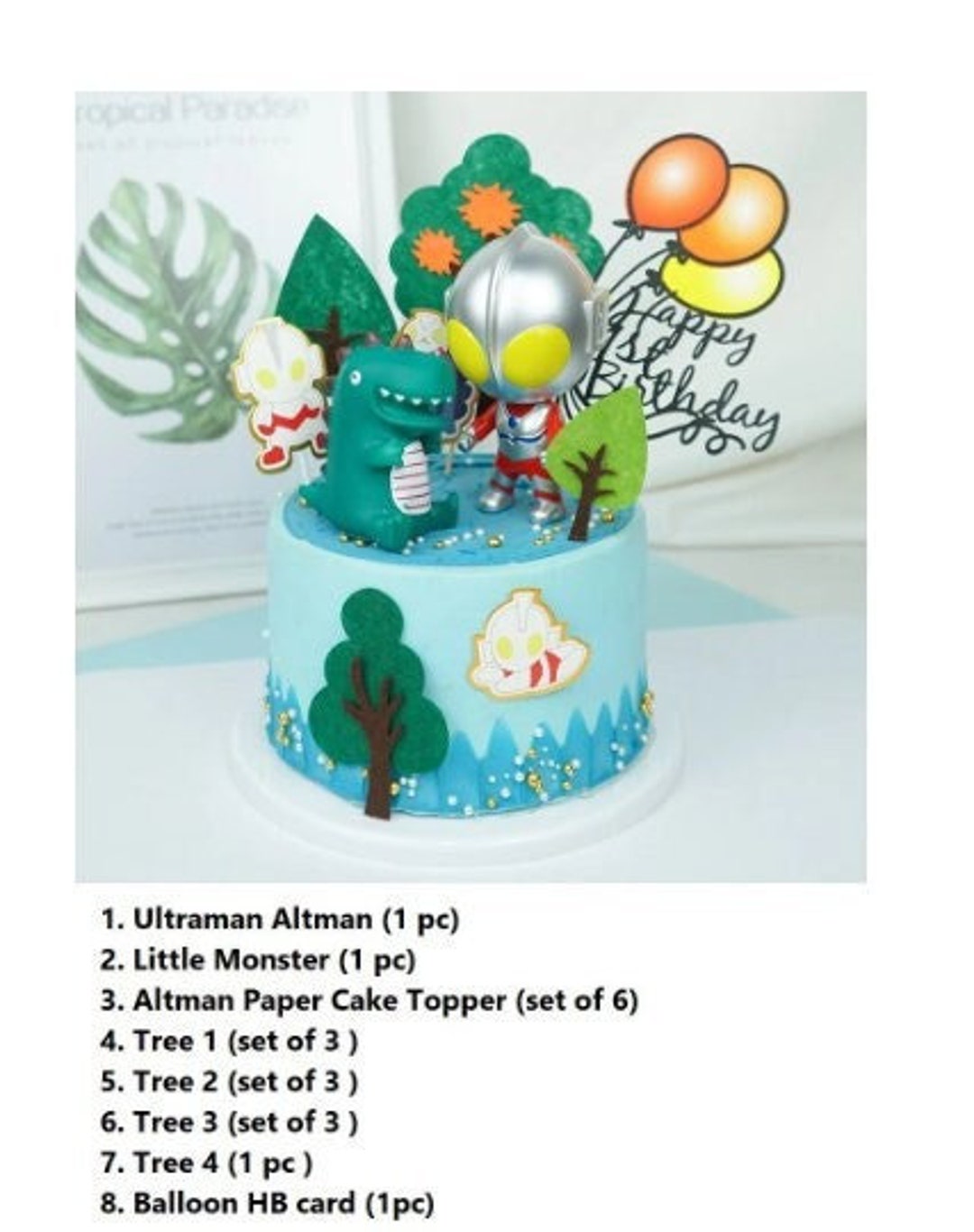 Ultraman Altman 8pcs Cake Topper Set - Etsy