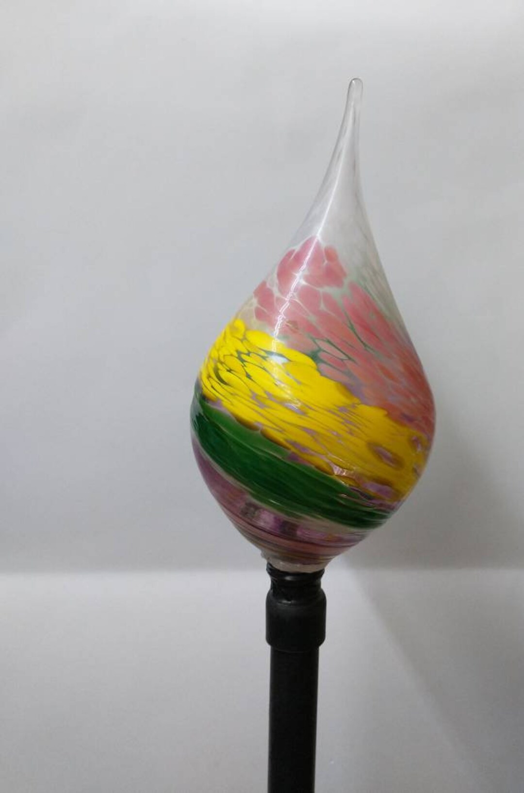 Sale Bent Flame Glass Solar Light Color Changing Solar Lights Outdoor ...