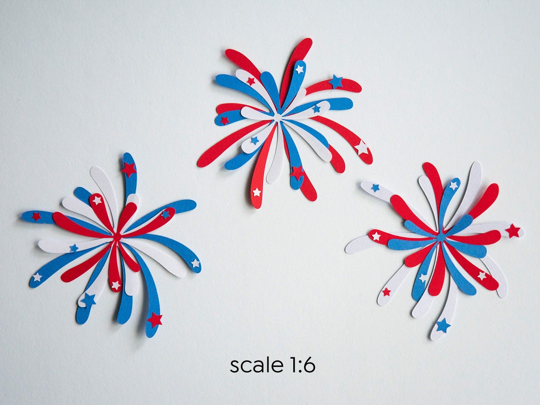 4th July Fireworks for a Doll House, Miniatures for Diorama, Tiny Paper ...