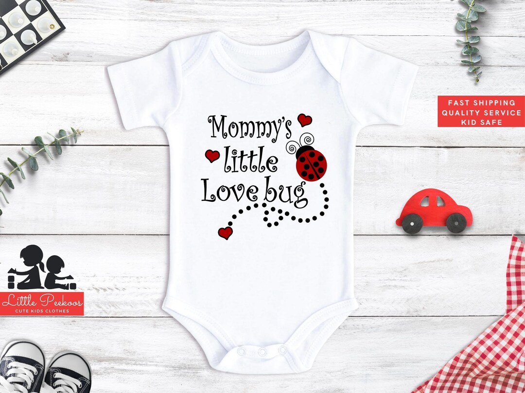 Cute "mommy's Little Love Bug" Onesie® - Ladybug Baby Bodysuit - Infant ...