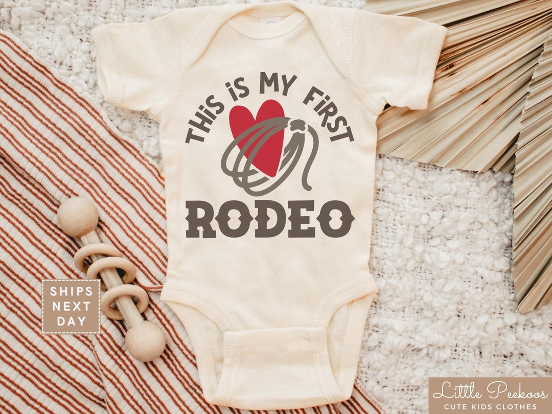 This is My First Rodeo Infant Onesie, 1st Birthday Natural Baby Tee ...