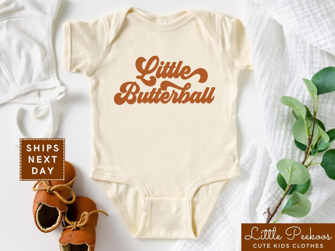 Little Butterball Retro Natural Onesie®, Retro Thanksgiving Turkey ...