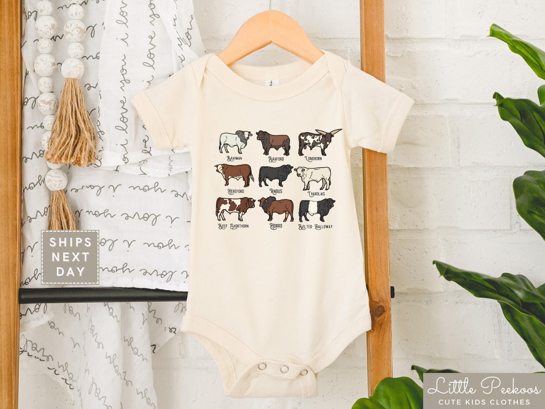 Farm Cow Baby Onesie®, Farm Animal Collage Toddler Shirt, Cute Graphic ...