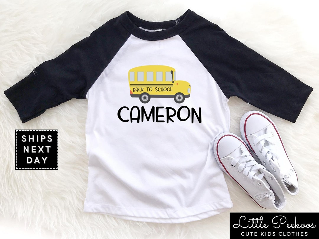 Personalized Yellow School Bus Shirt, Yellow School Bus Tee, Custom ...