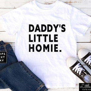 Daddy's Little Homie Baby Onesie®, Fathers Day Natural Toddler Shirt ...