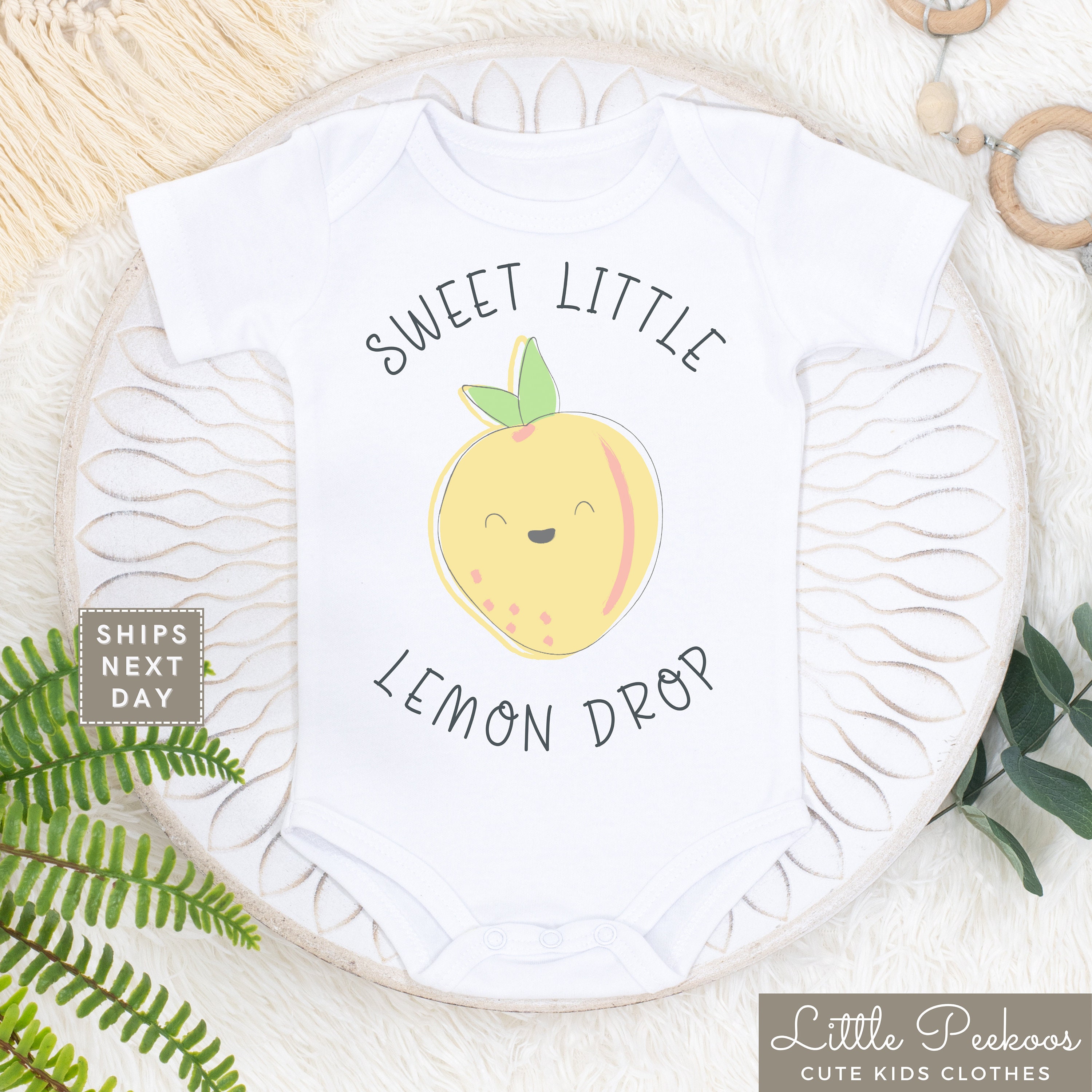 Sweet Little Lemon Drop Baby Onesie® - Cute Summer Lemon Toddler Shirt ...