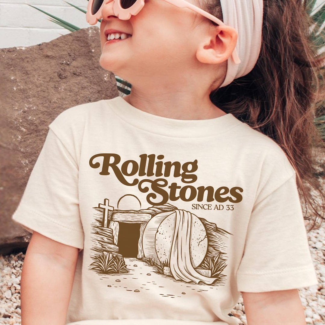 Rolled Back the Stone Christian Kids Shirt - Tomb is Empty Since AD 33 ...