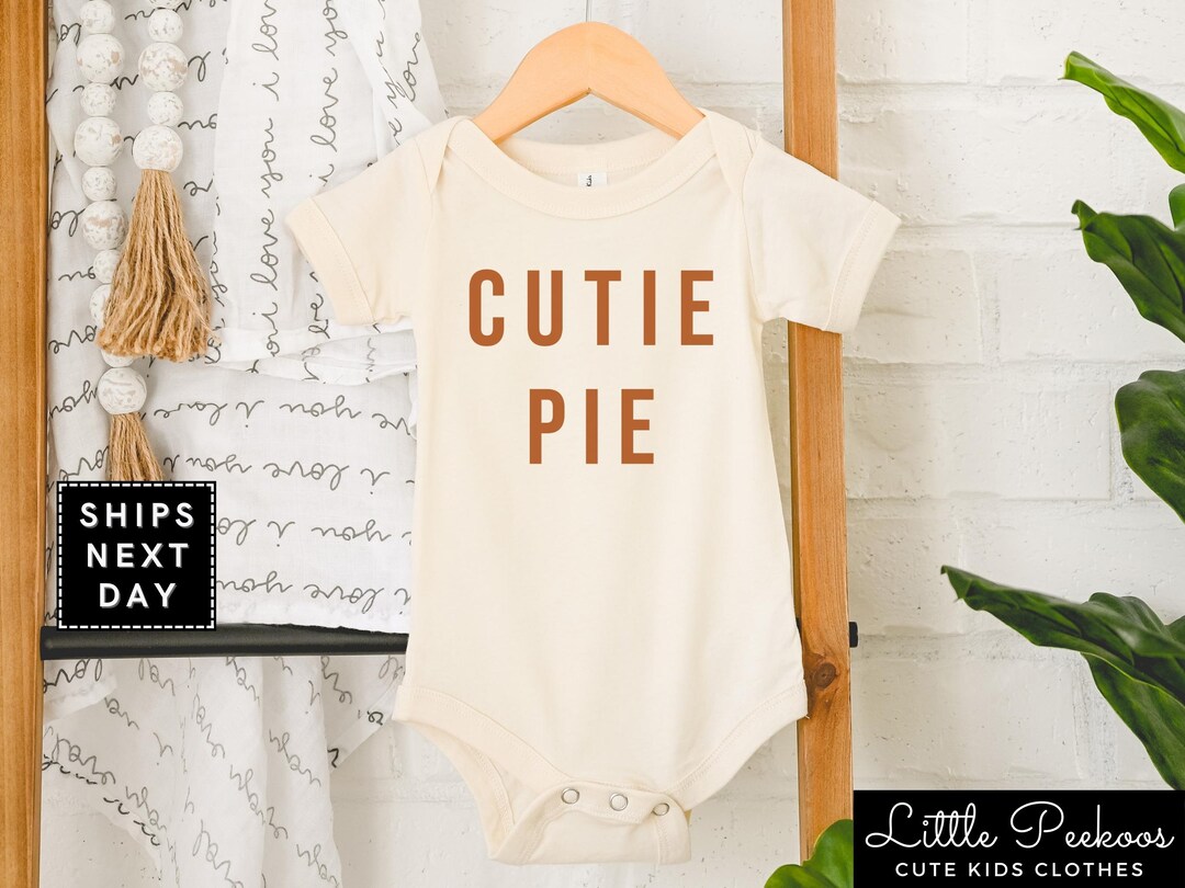 Cutie Pie Baby Onesie®, Cute Thanksgiving Infant Bodysuit, Fall Natural ...