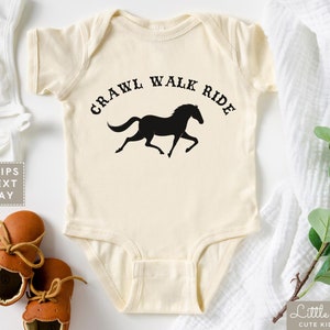 Crawl Walk Ride Baby Onesie®, Minimalist Western Toddler Shirt ...