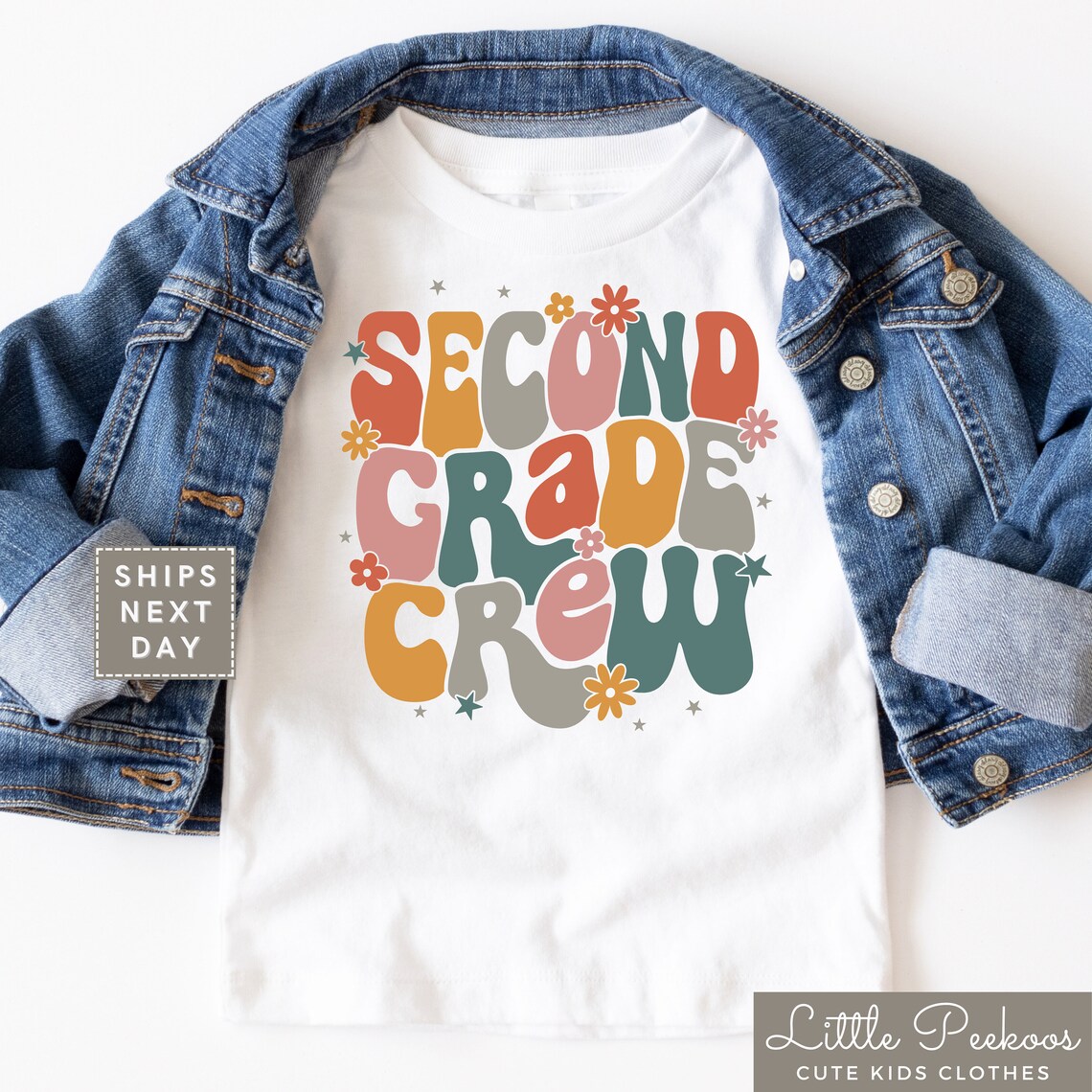 Back to School 2nd Grade Kids Shirt - Retro Back to School Shirt ...
