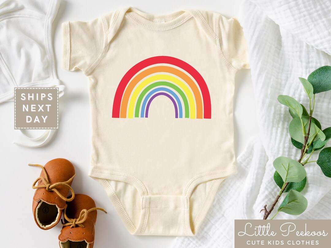 Rainbow Natural Baby Onesie®, Cute Pride Toddler Shirt, Pride Month ...