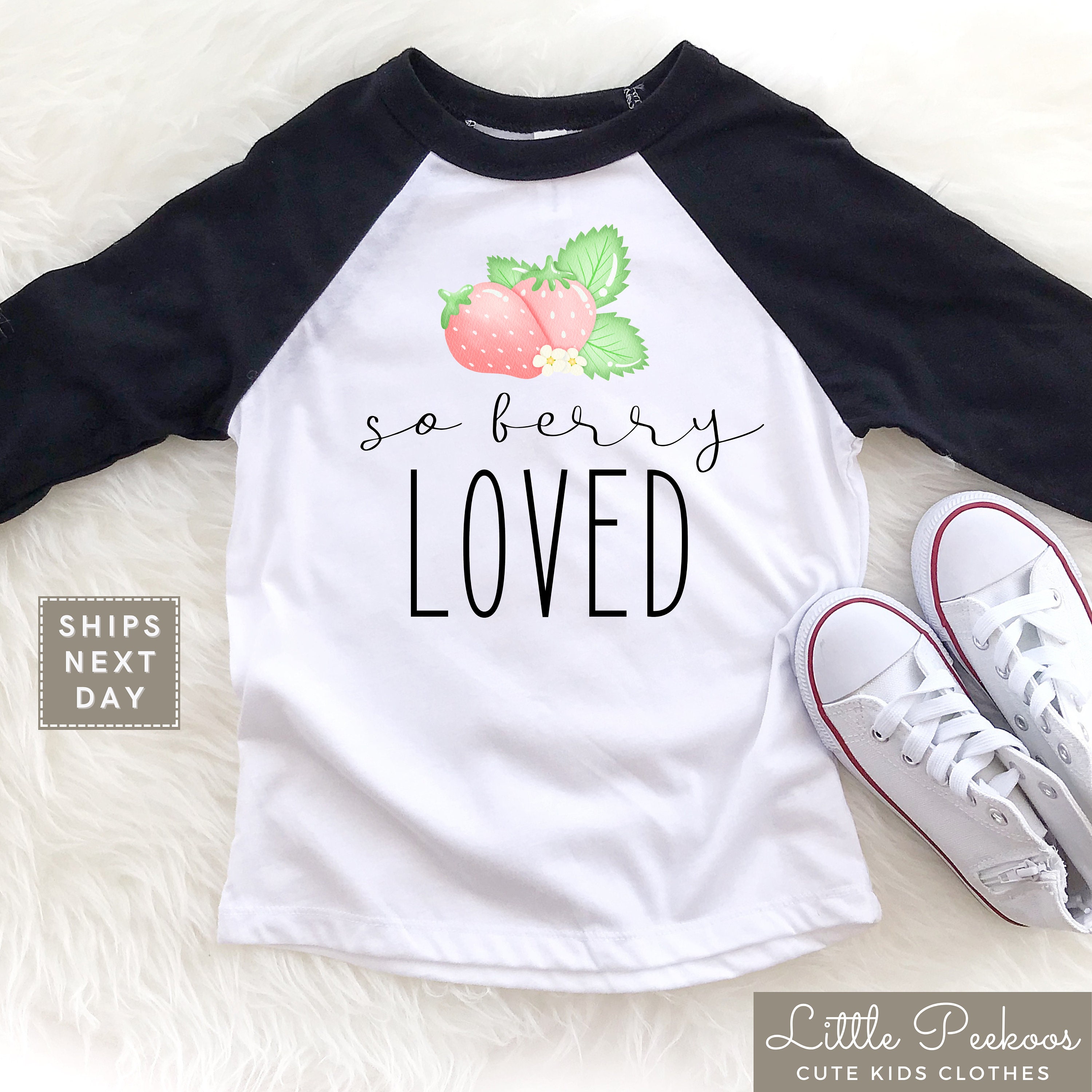 So Berry Loved Baby Onesie®, Cute Summer Strawberry Toddler Shirt, Cute ...
