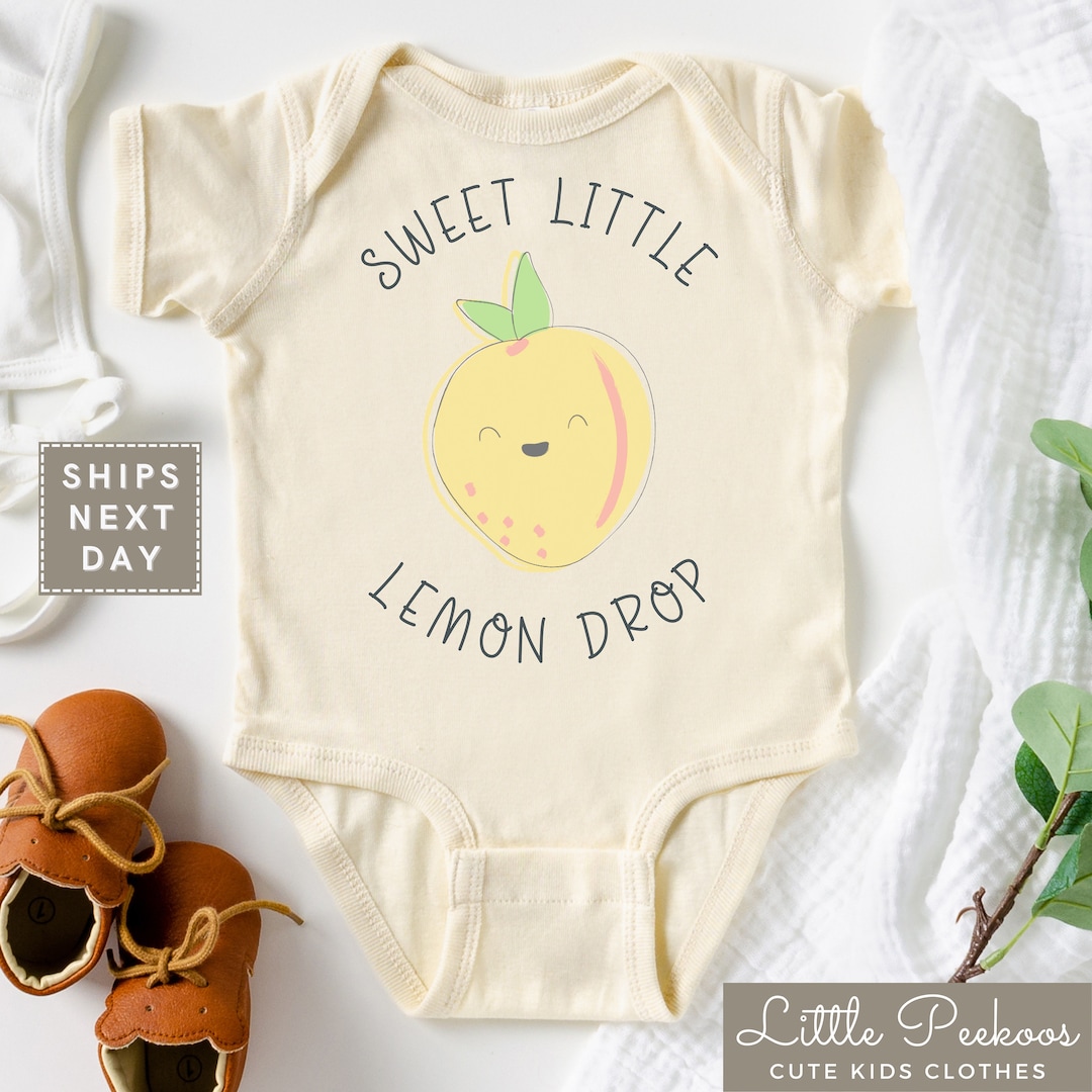 Sweet Little Lemon Drop Baby Onesie® - Cute Summer Lemon Toddler Shirt ...