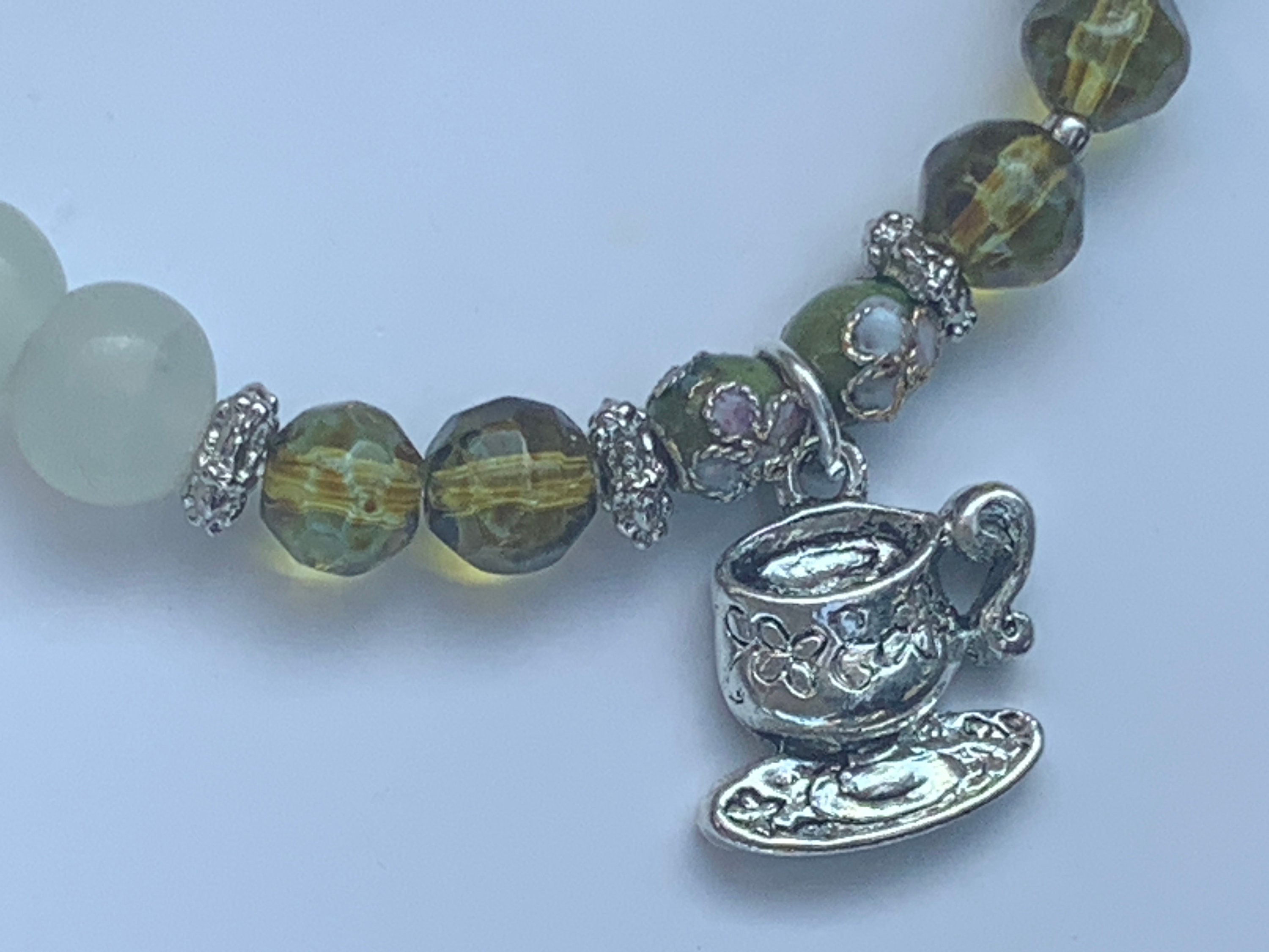 Teacup Charm Bracelet, Teatime Bracelet, Teapot Charm, Tea Lover ...
