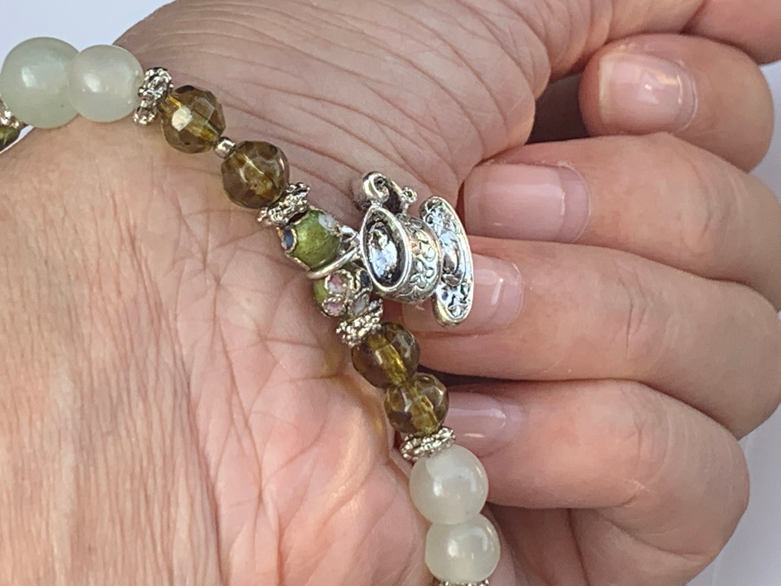 Teacup Charm Bracelet, Teatime Bracelet, Teapot Charm, Tea Lover ...