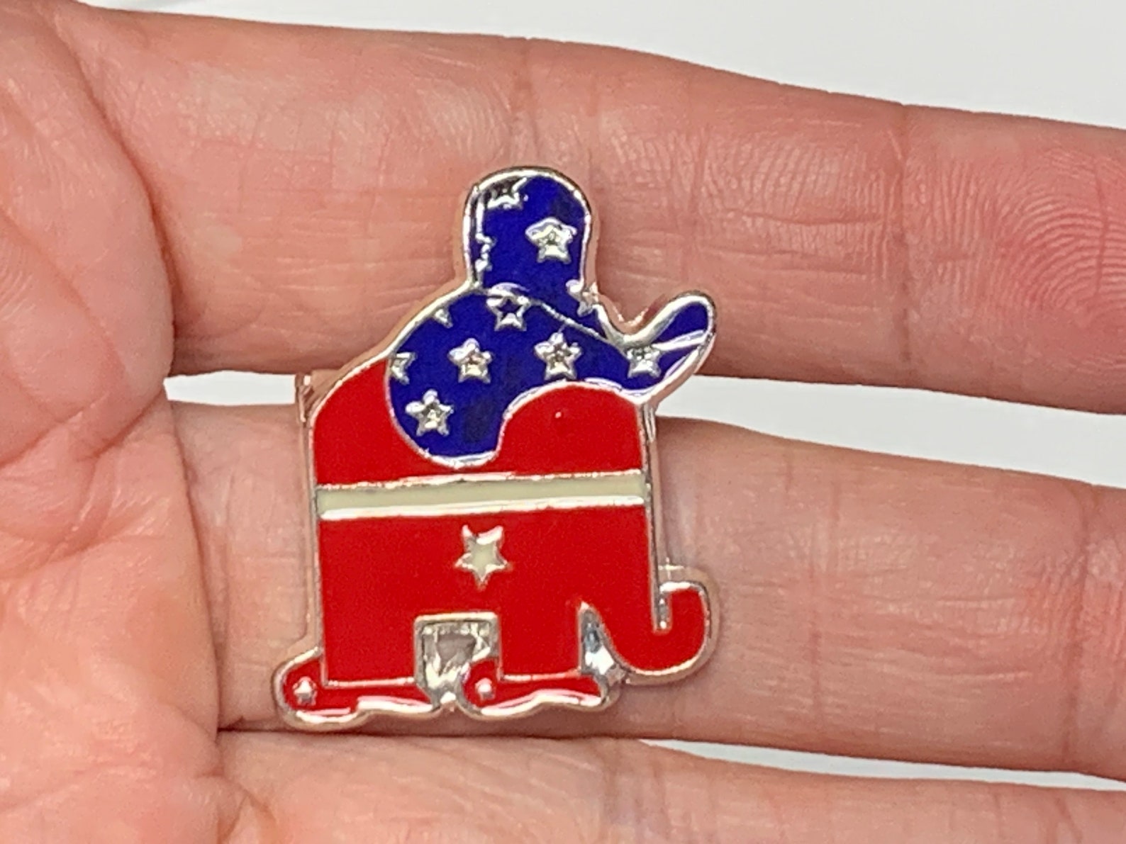 Elephant Pin and Brooch Republican Logo Pin, Pro Trump Pin, GOP ...
