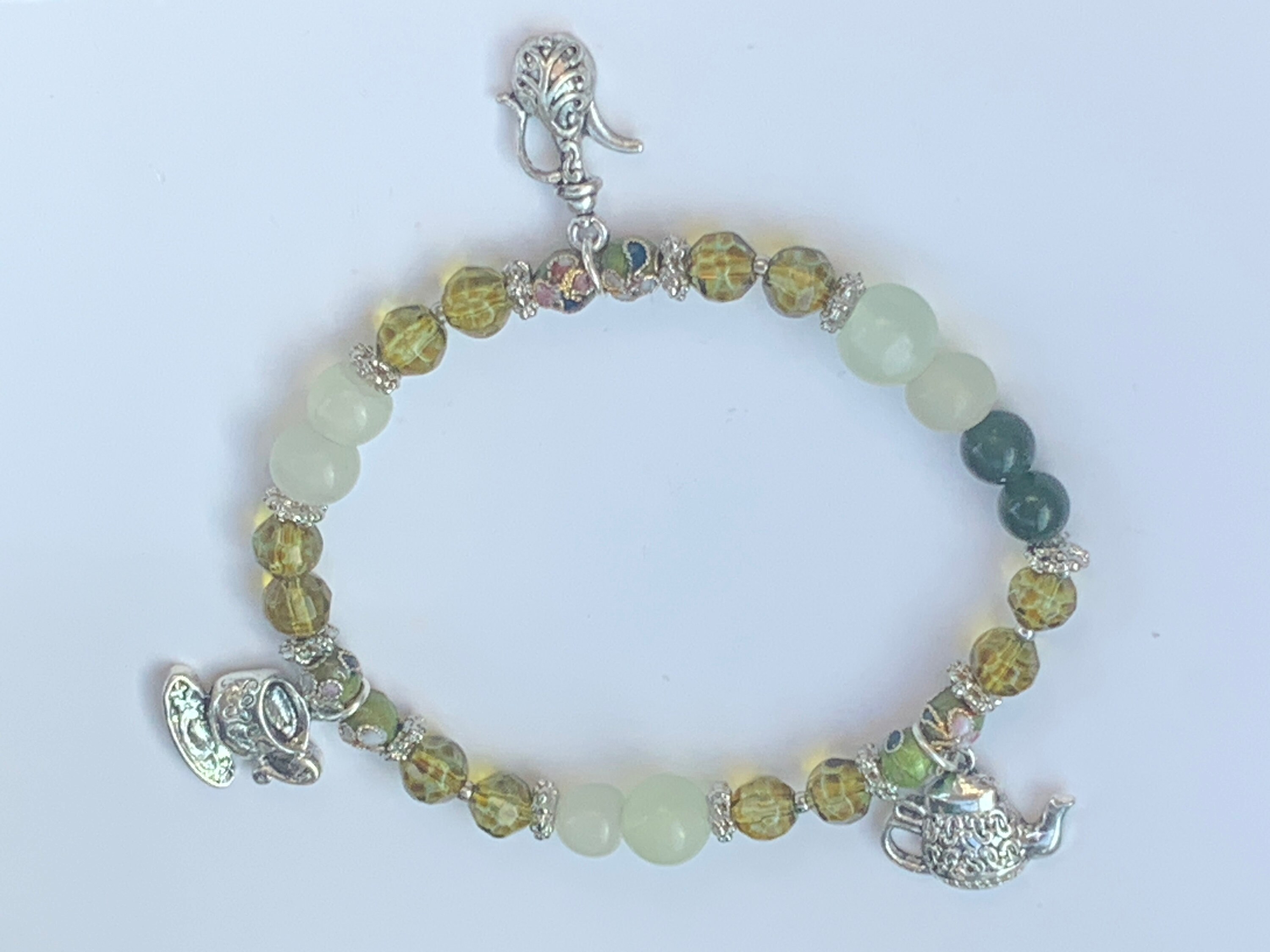 Teacup Charm Bracelet, Teatime Bracelet, Teapot Charm, Tea Lover ...