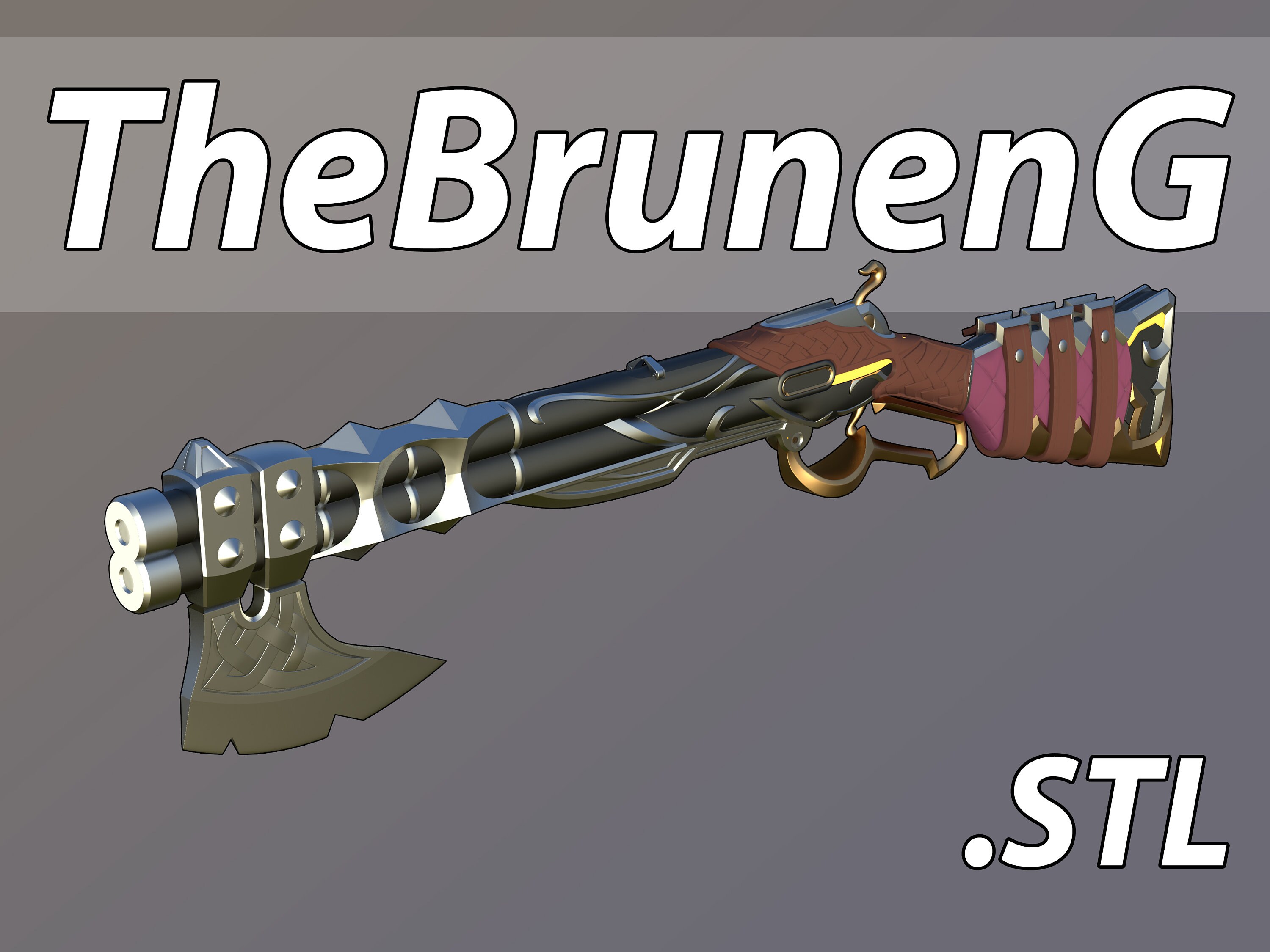 Little Red Ashe Rifle Overwatch Cosplay 3d Print Files - Etsy