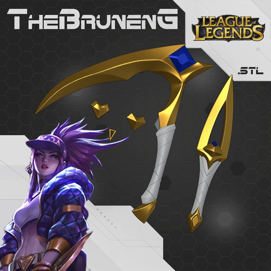 K DA Akali Prop Weapons LOL League of Legends Cosplay 3D Print Model - Etsy