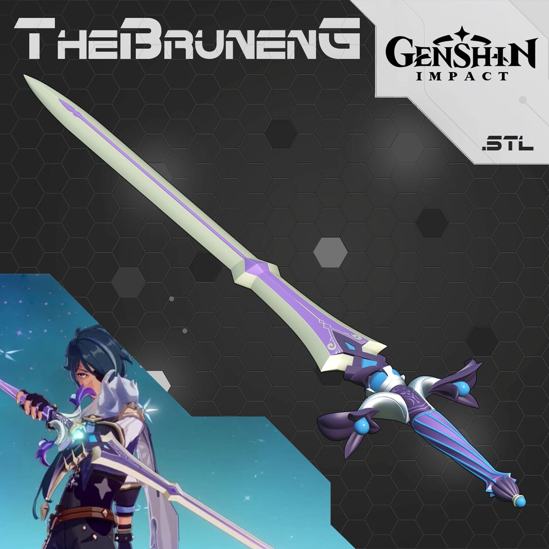 Genshin Impact Cosplay Sacrificial Sword 3D Print File - Etsy