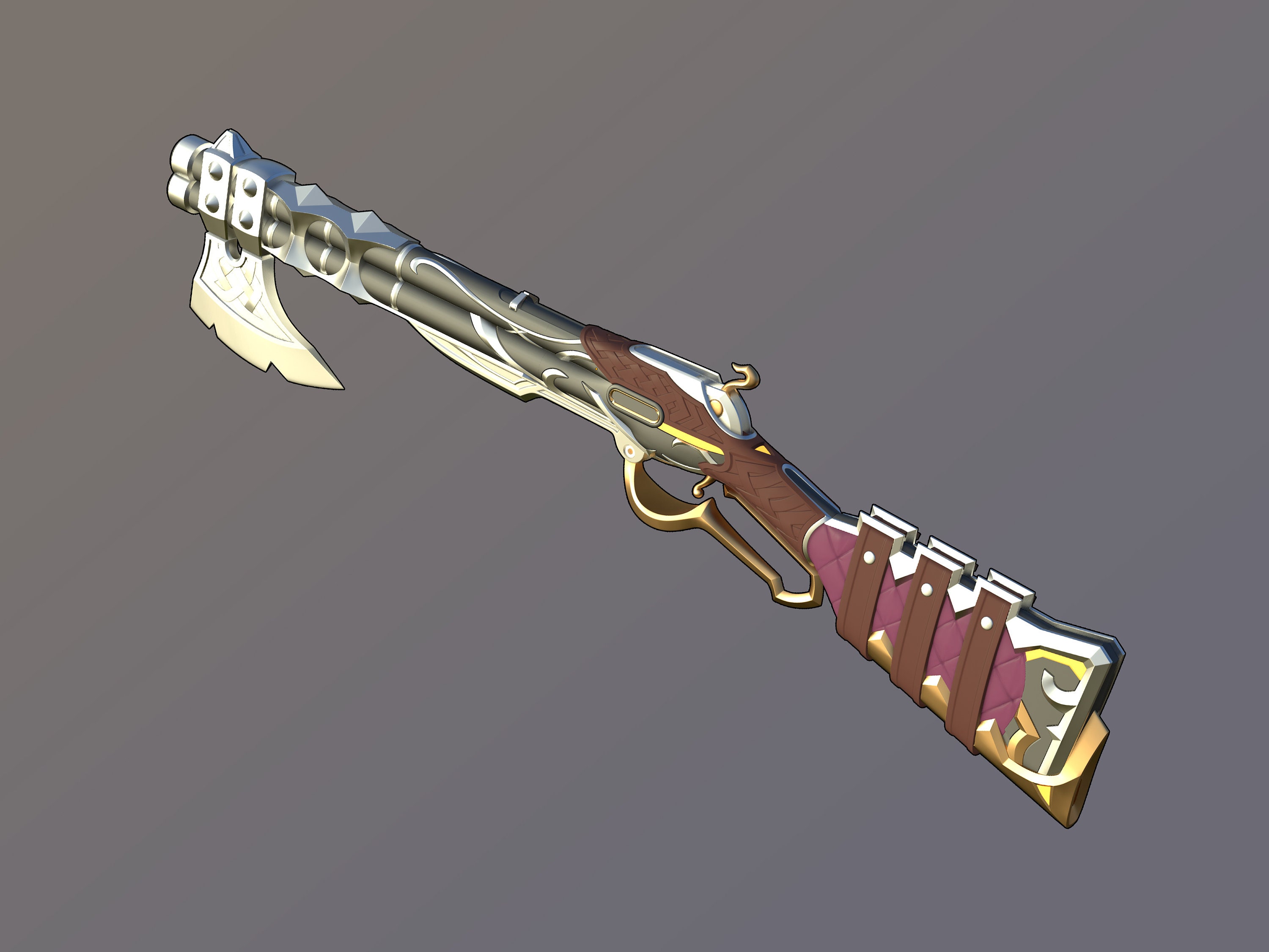 Little Red Ashe Rifle Overwatch Cosplay 3d Print Files - Etsy