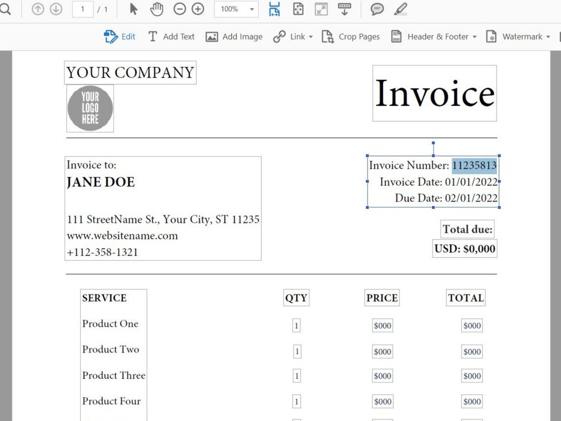 Invoice Quote Template Pack Minimalist Invoice Template Word | Etsy