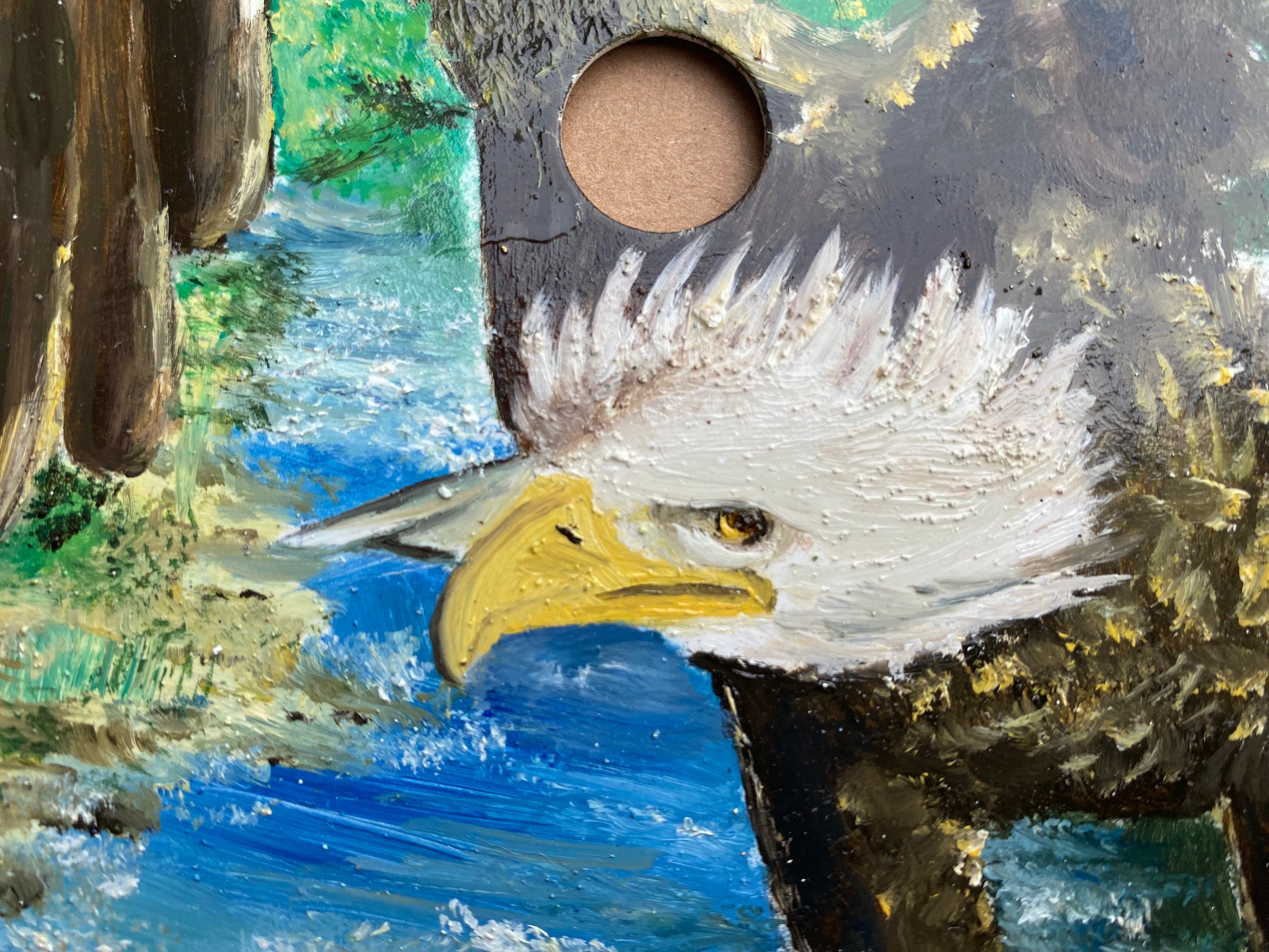 Bald Eagle, Oil Painting on 10 Circular Saw Blade - Etsy