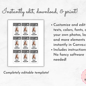 ID Badges Template | Bulk Custom ID Card | Editable ID Badges for Staff ...