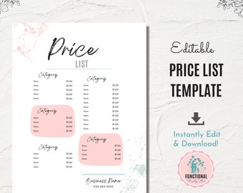Small Business Price Chart - Etsy