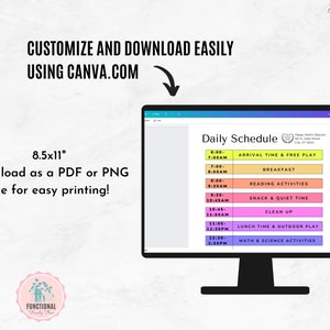 Kids Daily Schedule Template | Editable Daily Routine for Kids ...