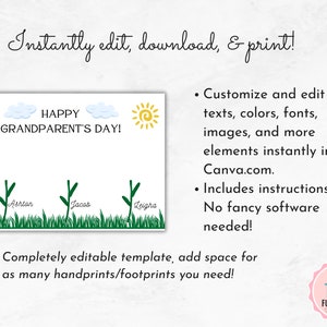 Grandparents Day Handprint Craft | Gift for Grandparent's Day ...