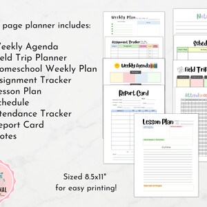 Ultimate Homeschool Planner Bundle | 9 Printable Homeschool Pages ...