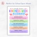 Kindness Week Flyer Template | Editable Kindness Week Itinerary Handout ...