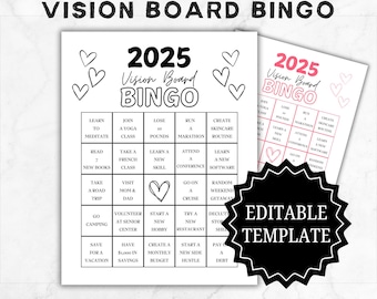 2025 Vision Board Bingo - Etsy
