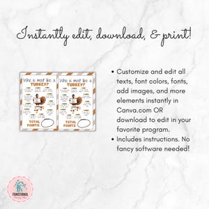 Printable Thanksgiving Game | Editable Family Thanksgiving Game ...
