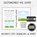 VHS Cover Template | Printable VHS Box Label | Printable Video Box ...