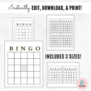 Blank Bingo Cards Templates | Editable Bingo Cards | Create Your Own ...