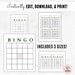 Blank Bingo Cards Templates Editable Bingo Cards Create Your Own BINGO ...