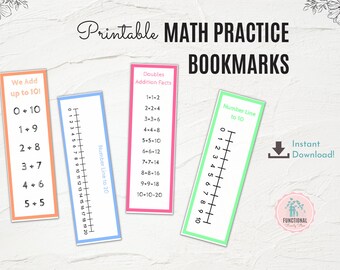 Math Bookmarks - Etsy