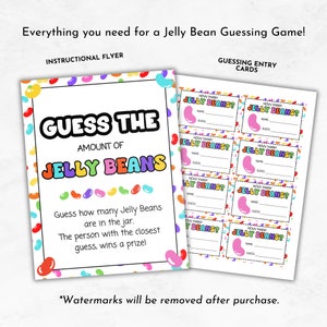 Guess How Many Jelly Beans | Printable Jelly Beans Guessing Game Flyer ...