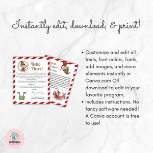 Custom Letter From Elf Template | Printable Elf Letter | Elf Arrival ...