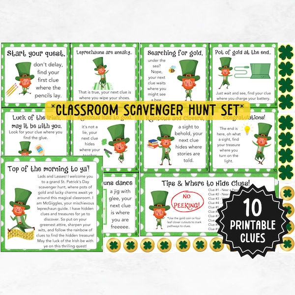 St Patricks Day Scavenger Hunt - Etsy